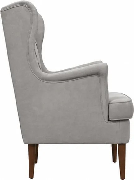 relaxační křeslo, ušák, odpočinkové, dřevo/kov/samet, 102x78x66 cm, nohy tmavé/světle šedá, Dekorino KR20260070