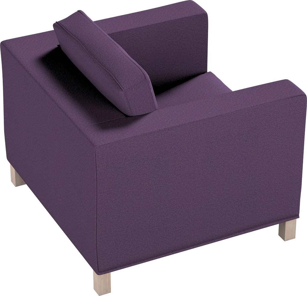 Potah na křesko IKEA Karlanda, krátký barva fialová látka pletený vzor