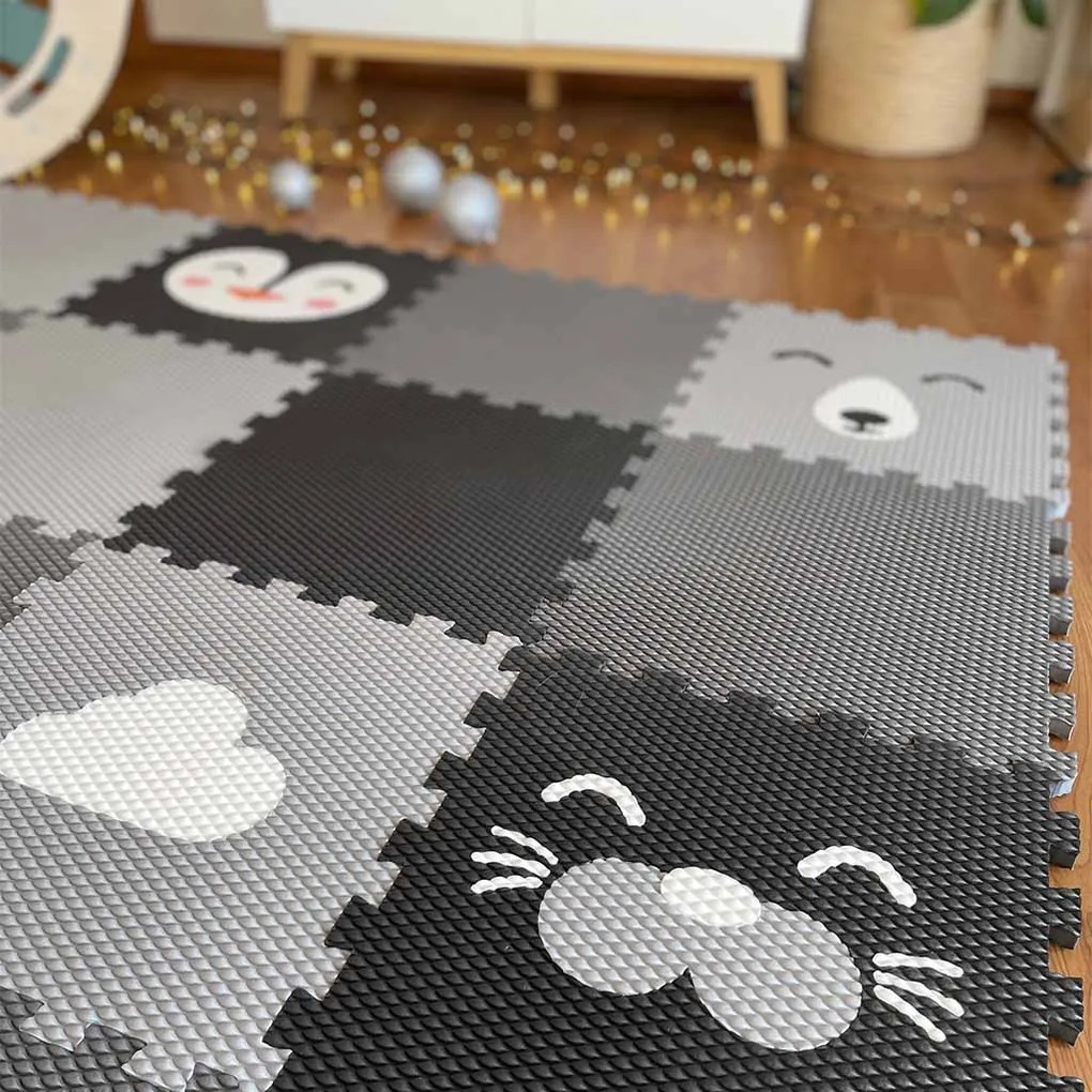 Vylen Minideckflor podlaha 16 dílů - tučňáci, liška, tuleň, duha, mráček 230182