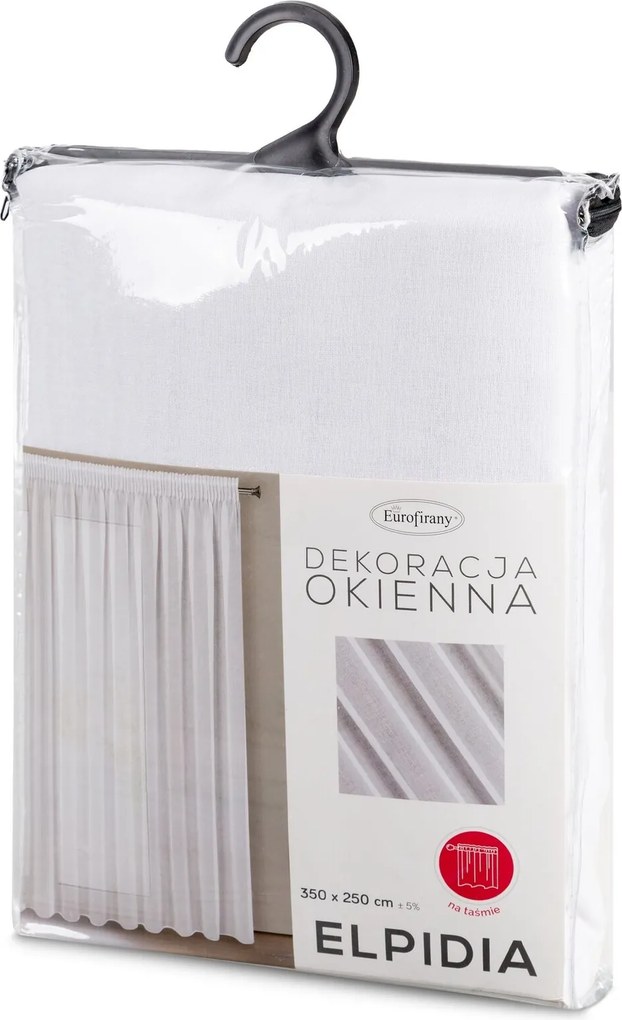 ZÁCLONA NA PÁSCE ELPIDIA 350X250 CM BÍLÁ