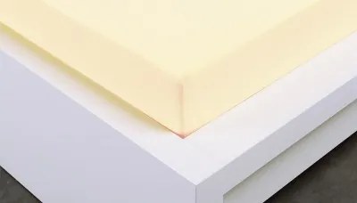 XPOSE ® Jersey prostěradlo Exclusive dvoulůžko - vanilka 160x200 cm
