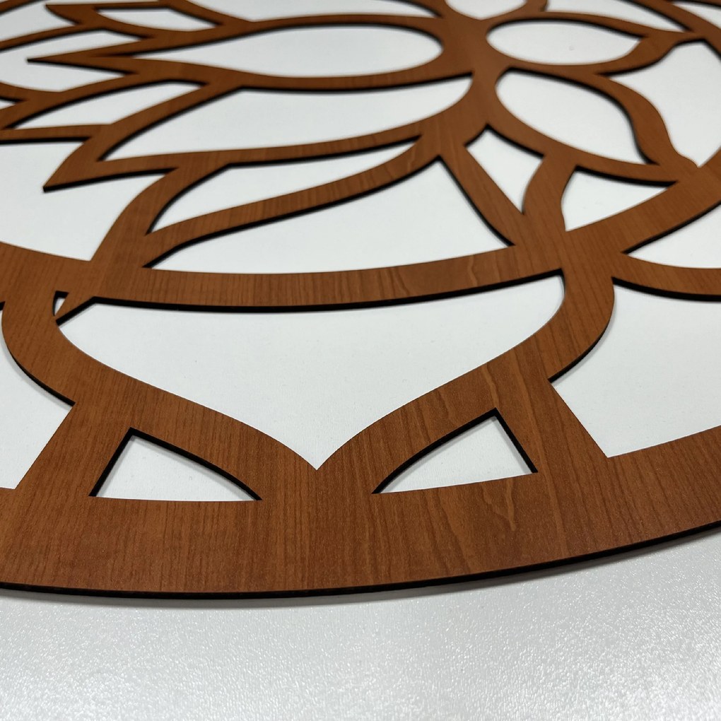 dřevo života Dřevěný obraz LOTUS MANDALA Zvolte barvu dekoru: Bílá, Rozměry šxv (cm): 20x20