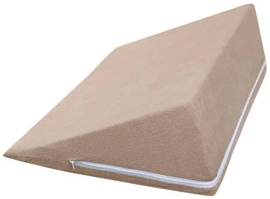 Bellatex POVLAK na klínový podhlavník 80x50x20 cm (povlak na zip) Froté, kávová