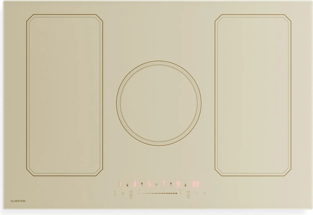 Klarstein Victoria indukční varná deska | 5 varných zón | Retro design | 11500 W | 77 cm