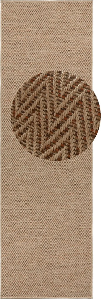 BT Carpet, Běhoun Nature 104267 Beige/Terra – na ven i na doma, 80x450, oranžová, chodba / předsíň