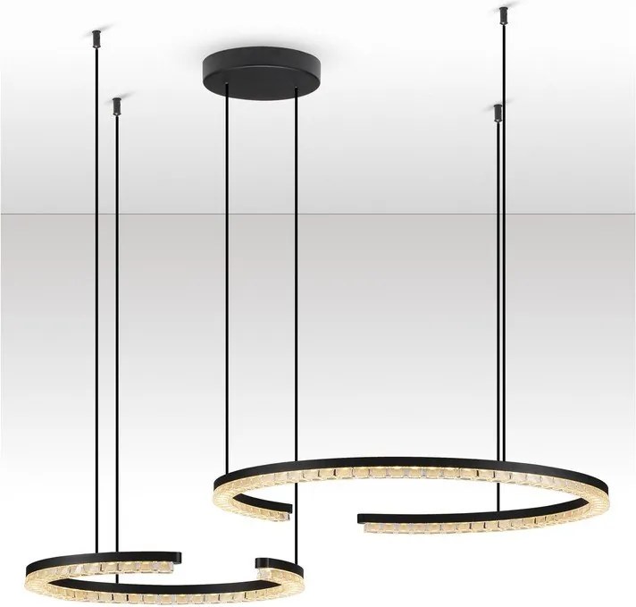 Matně černé hliníkové LED stmívatelné závěsné svítidlo Greamy – Nova Luce