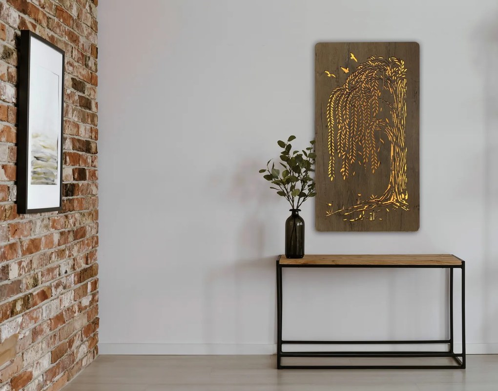 Li-Go "Vrba" světelný obraz 230V 55x100cm provedení povrchu: dub