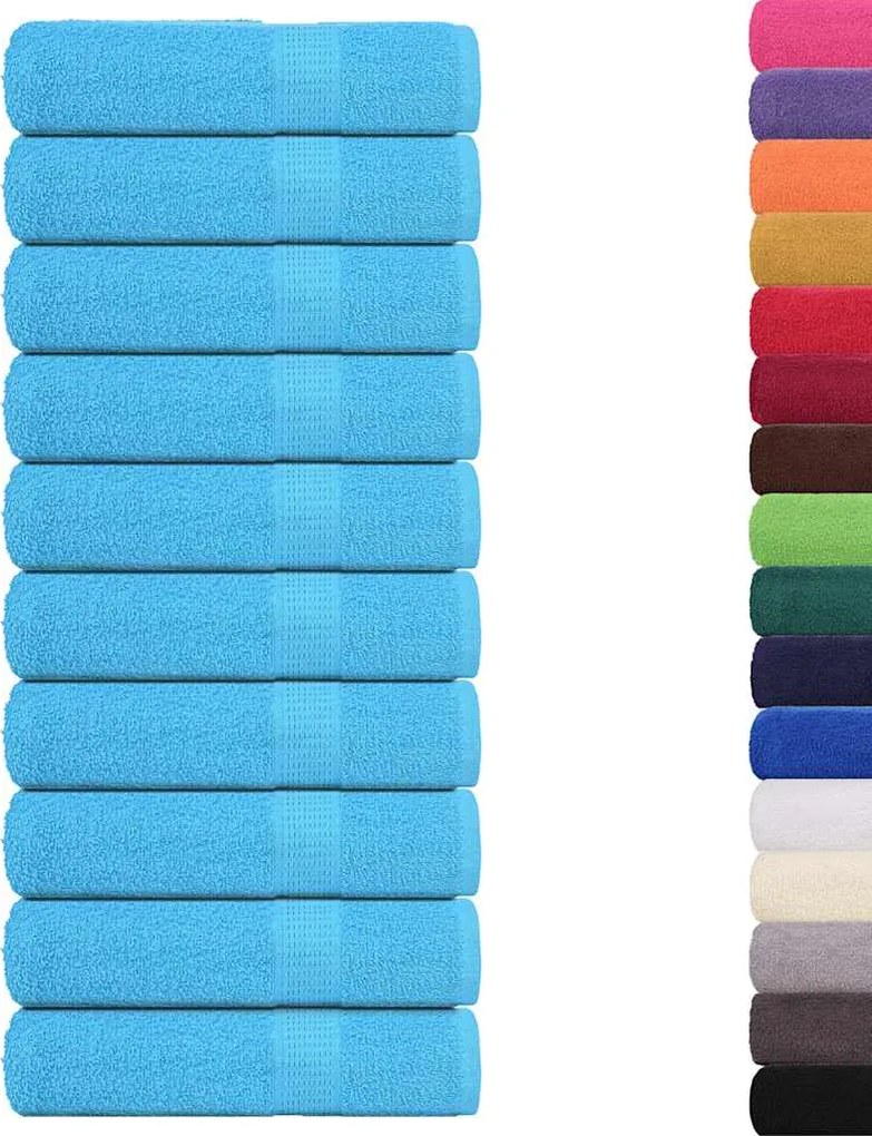 Ručníky FROGN 10 ks tyrkysové 50x100 cm 360 g/m² 136976