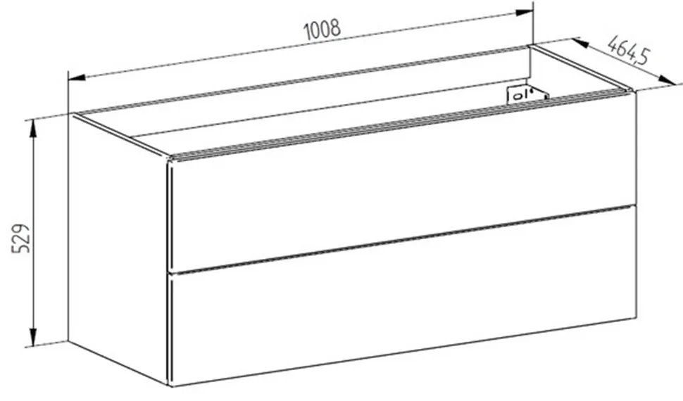 Mereo Mereo, Aira, koupelnová skříňka s keramickým umyvadlem 101 cm, CN742