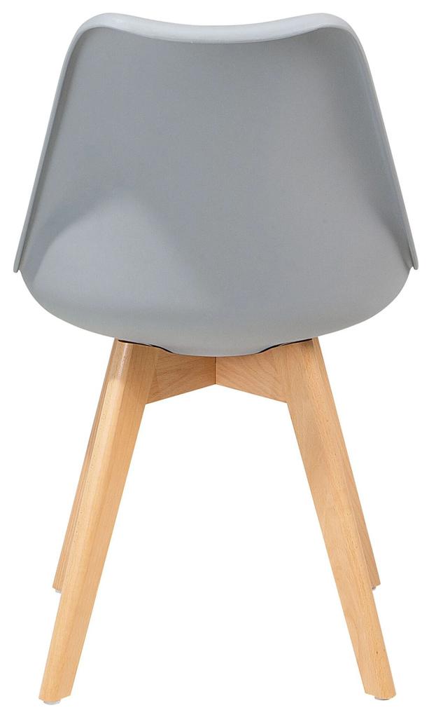 Sada dvou šedých jídelních židlí DAKOTA II Beliani