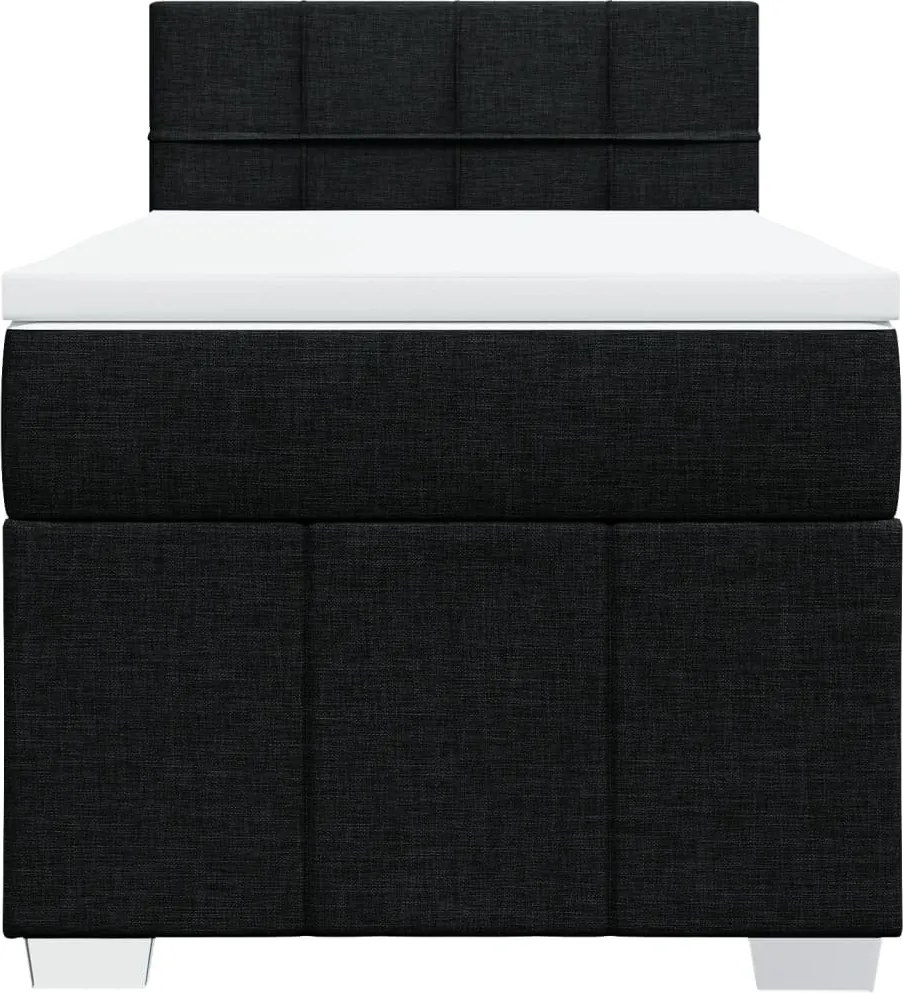 Box spring postel s matrací černá 100 x 200 cm textil 3286981