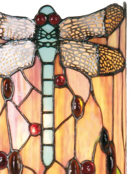 Nástěnná lampa Tiffany Dragonfly – 20x11x36 cm