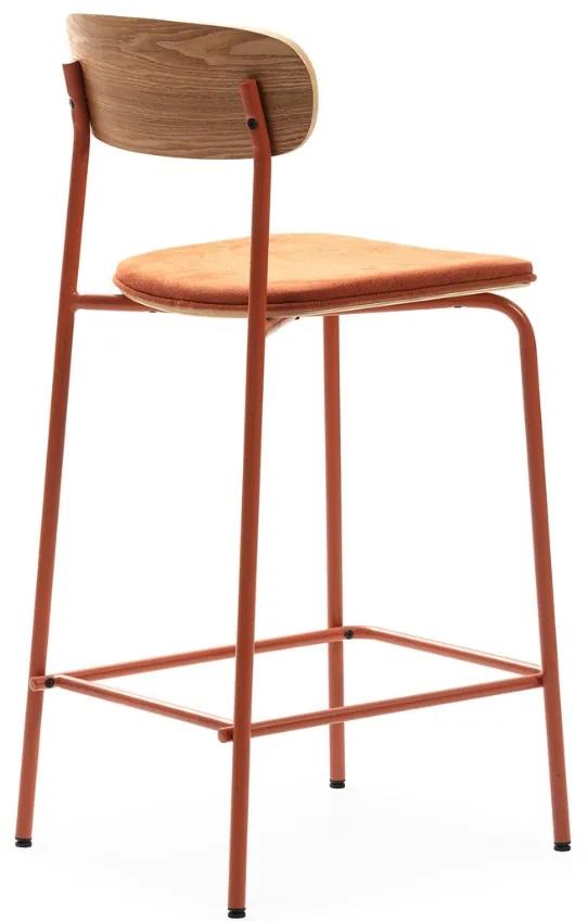 Červená barová židle Marckeric Adriana 66 cm