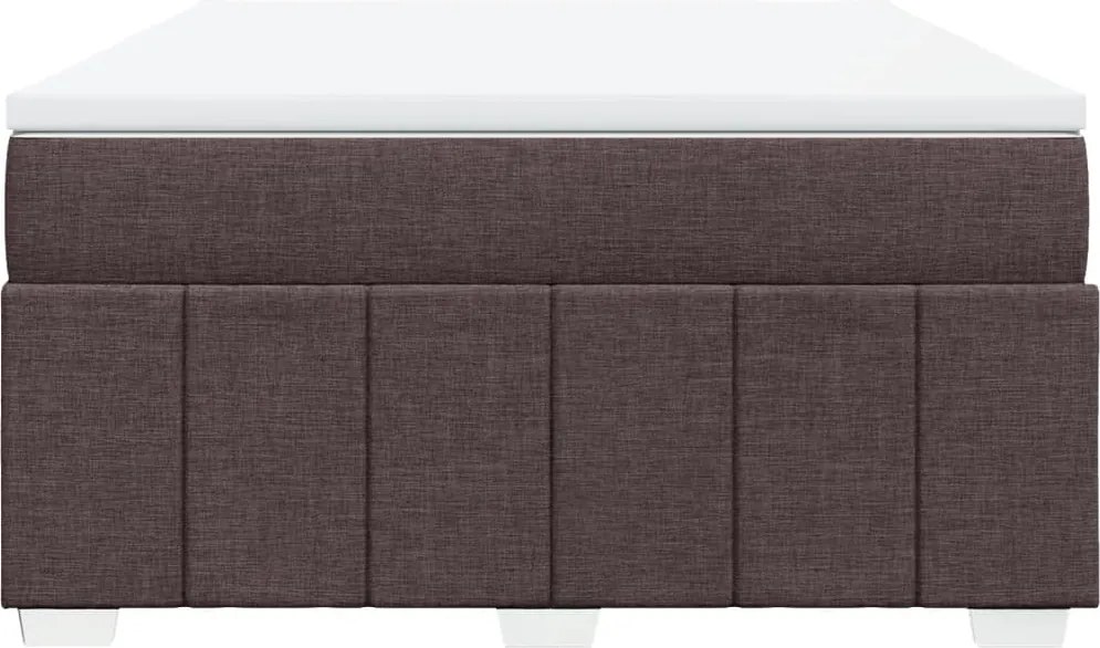 Box spring postel s matrací tmavě hnědá 140x200 cm textil 3285480