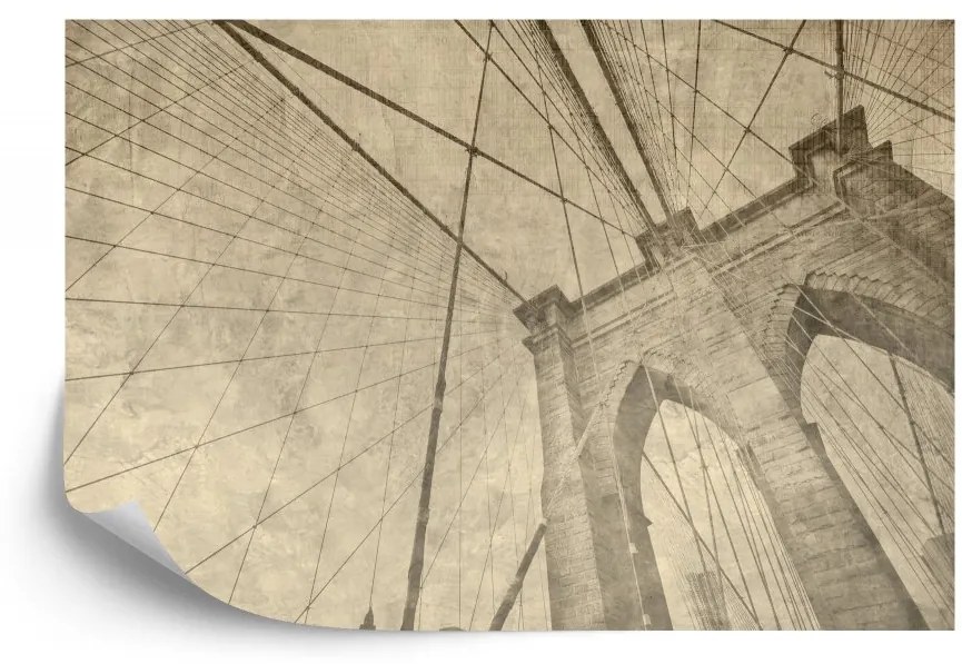 Fototapeta Brooklyn Bridge Grunge Sepia Samolepící tapety 270x180