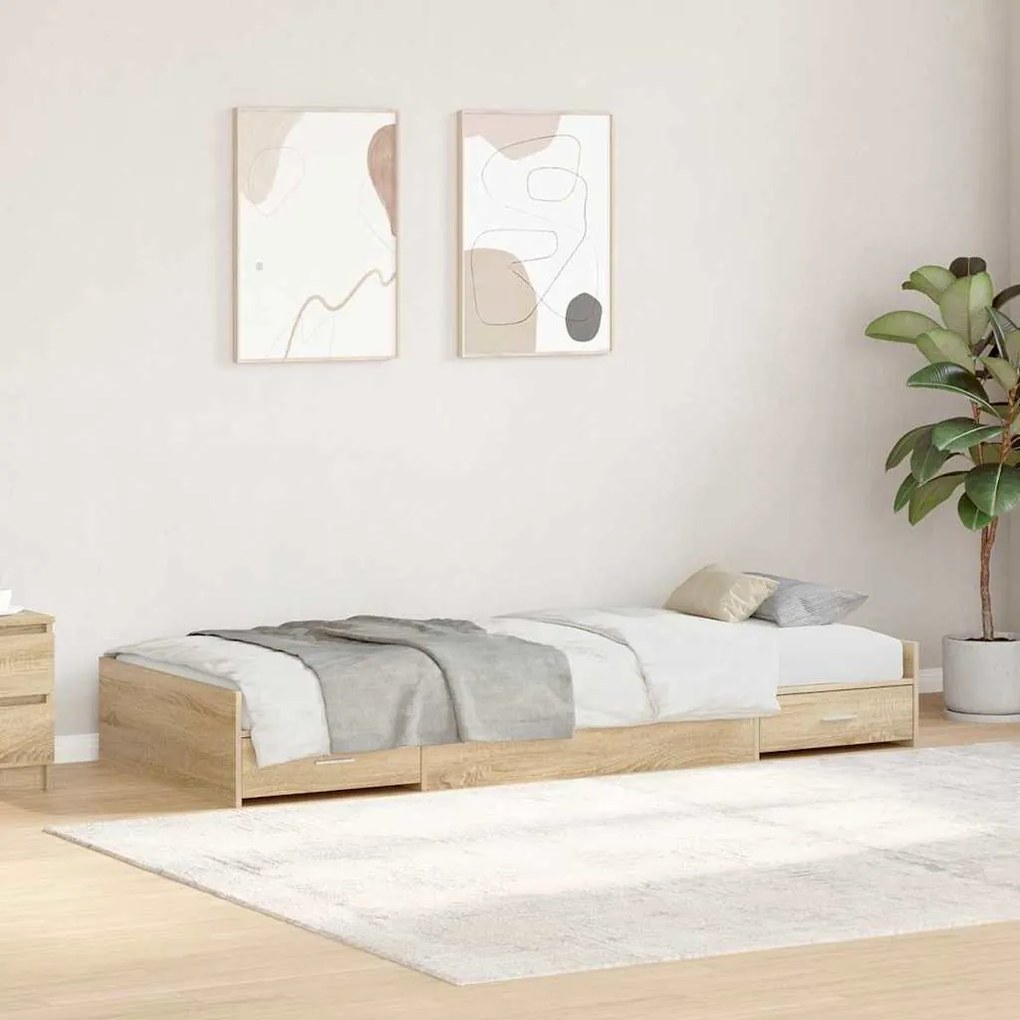 Rám postele se zásuvkou Sonoma dub 80 x 200 cm Kompozitní dřevo 3335239
