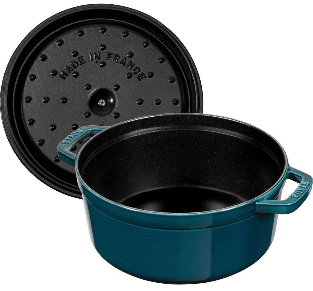 Staub Cocotte hrnec kulatý 22 cm/2,6 l mořská modř, 1102237