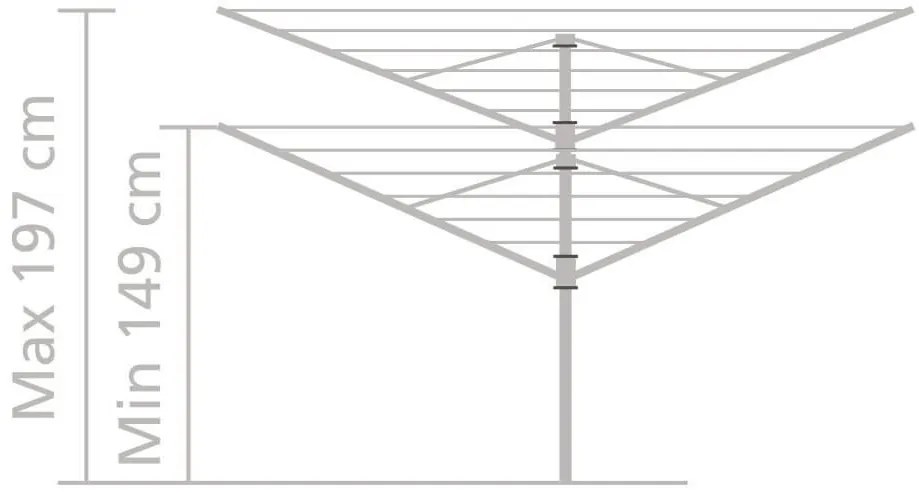 Brabantia Zahradní sušák Lift-O-Matic Advance 60m