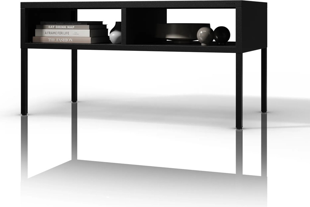 Konferenční stolek černý kovový obdélníkový, 900x450x450 mm: MATTEO