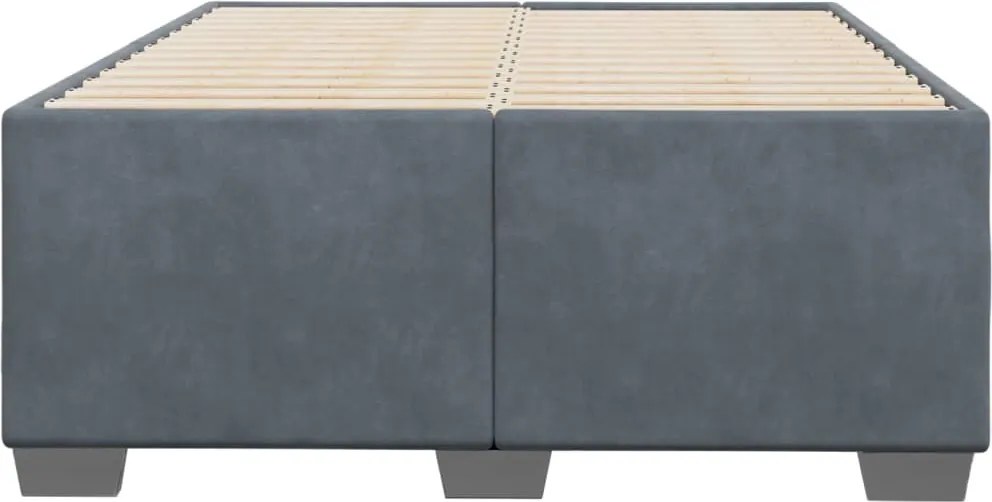 Rám postele bez matrace tmavě šedá 120 x 200 cm samet 3284626