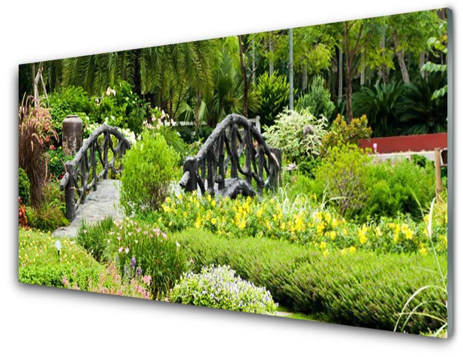 akrylový obraz Botanická Zahrada Most Umění 140x70 cm