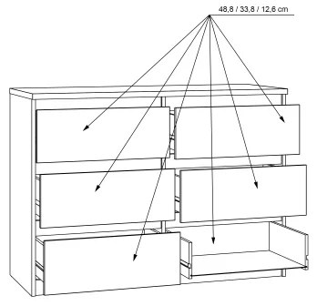 Komoda se zásuvkami MAO dub artisan