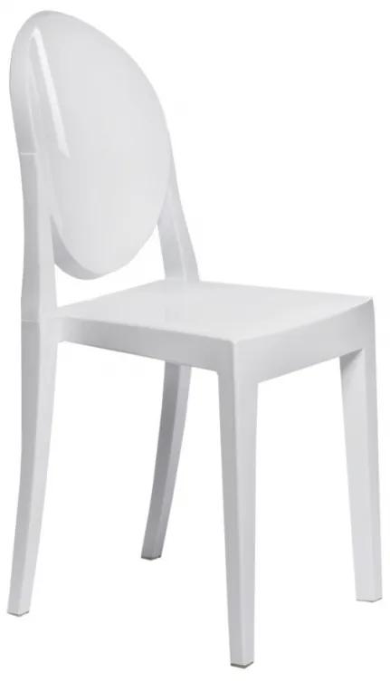 Designová židle Ghost, bílá