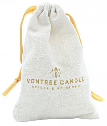 Sójová čajová svíčka bezobalová VONTREE CANLDE | 100% ekologická Varianta: Látkový pytlíček 6 ks svíček a svícen