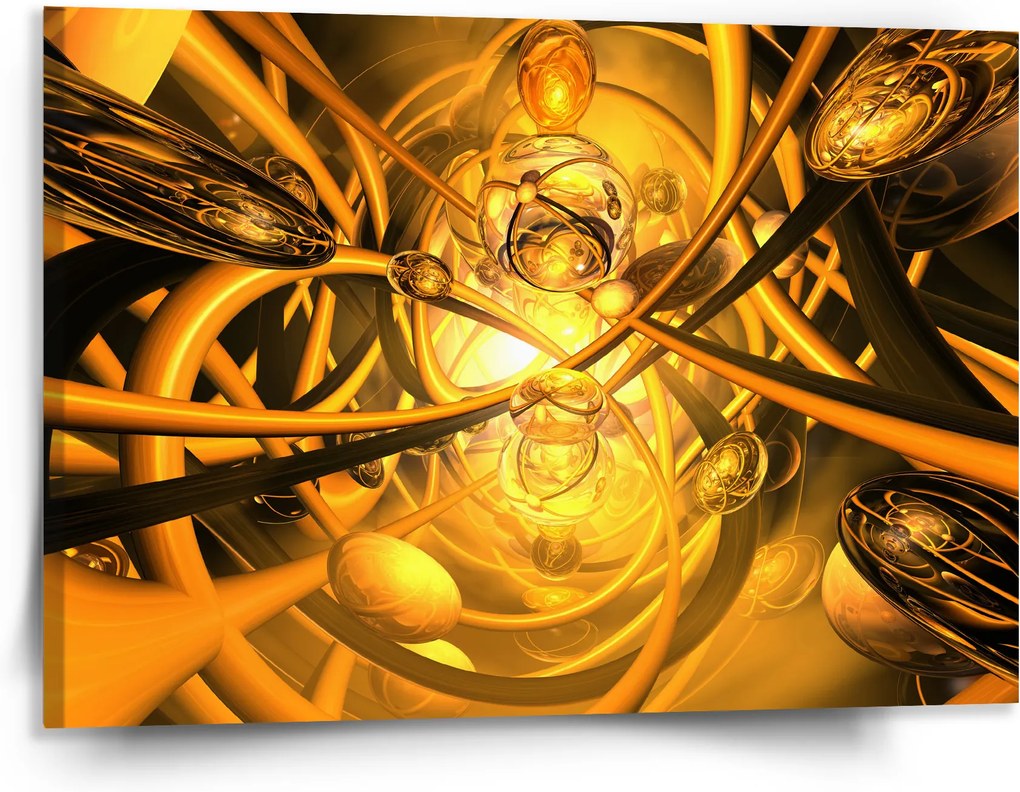 Obraz SABLO - Žlutá abstrakce 150x110 cm