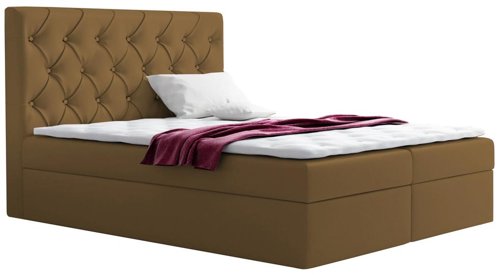 Eka Kontinentální čalouněná postel Elegant - Fresh (160x200 cm) Barva látky - Fresh: Zelenošedá (16)