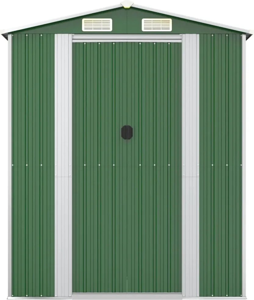 Zahradní kůlna zelená 192 x 689 x 223 cm pozinkovaná ocel 3147433