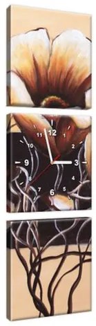 Tištěný obraz s hodinami Majestátní květiny 30x90cm ZP1611A_3V