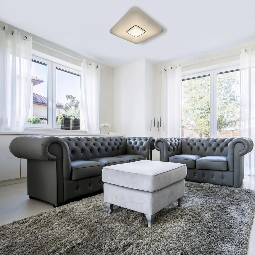 Stropní LED svítidlo Yax, 1x LED 24w, 3000-6000k, w, s ovladačem