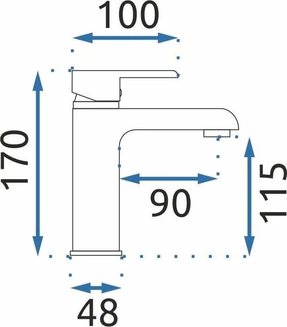 Rea Bloom - umyvadlová baterie, zlatá, REA-B6200