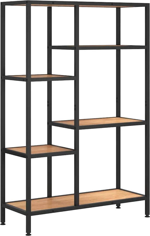 Knihovna 80 x 30 x 120 cm ocel a kompozitní dřevo 336357