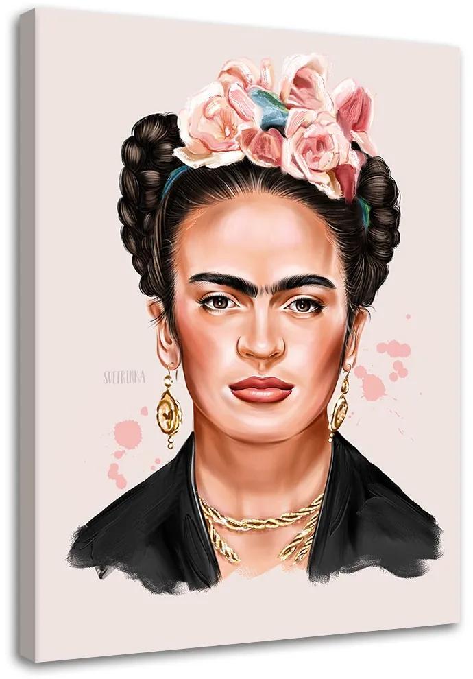Gario Obraz na plátně Frida v odstínech růžové - Svetlana Gracheva Rozměry: 40 x 60 cm