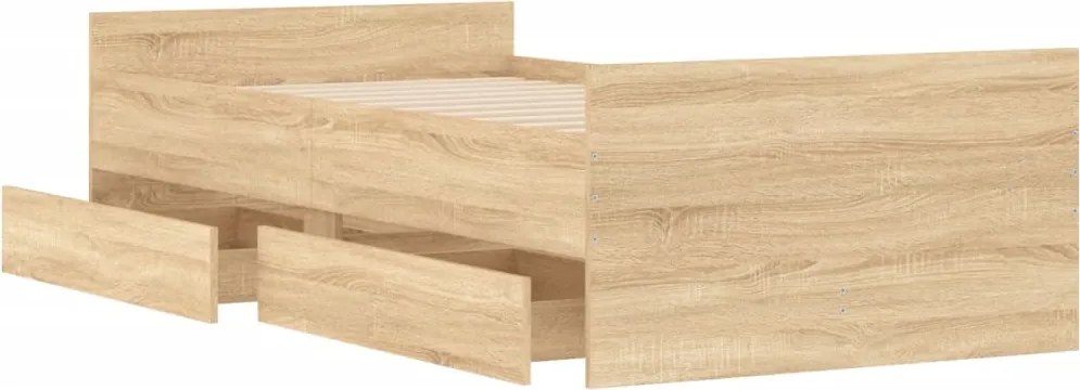 Rám postele se zásuvkami dub sonoma 90 x 200 cm 3207373