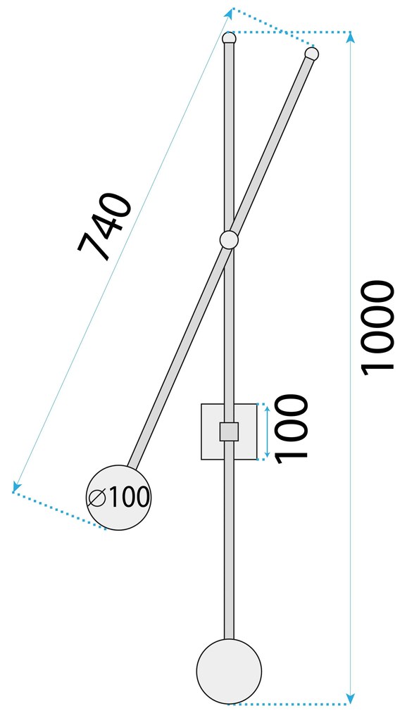 Toolight Nástěnné osvětlení Industrial APP1595-2W black