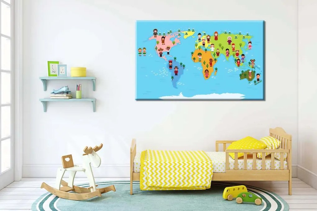 Malvis ® Světová mapa pro děti Velikost: 40x20 cm