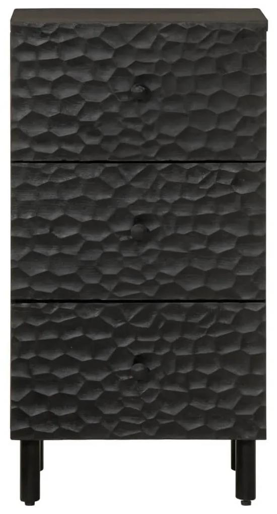 Odkládací skříňka černá 40x33x75 cm masivní mangovníkové dřevo,  356842