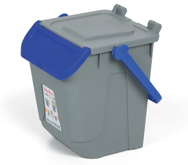 Plastový odpadkový koš na třídění odpadu ECOLOGY, 25 l, šedá/modrá