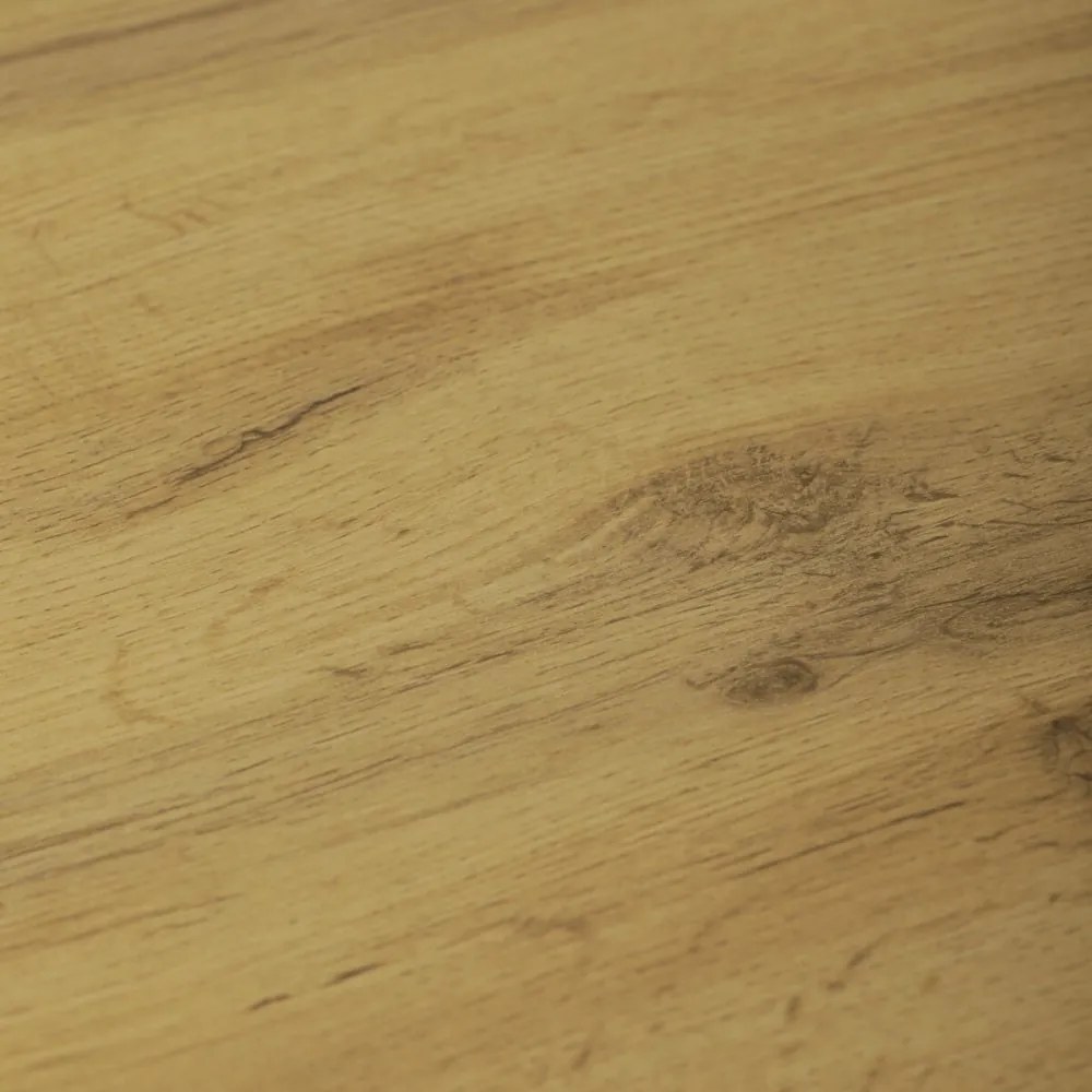 Kulatý jídelní stůl 100x100cm HT-R5010 OAK, lamino, dub
