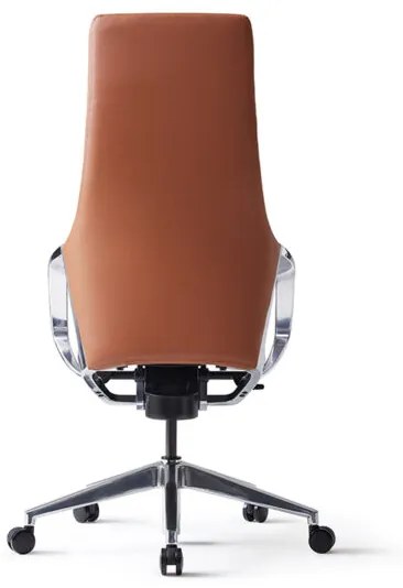 Office Pro Kancelářské otočné křeslo HONOR OF - kůže, koženka, hnědá