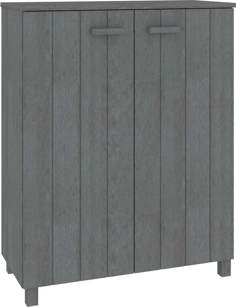 Botník HAMAR tmavě šedý 85 x 40 x 108 cm masivní borovice 340518