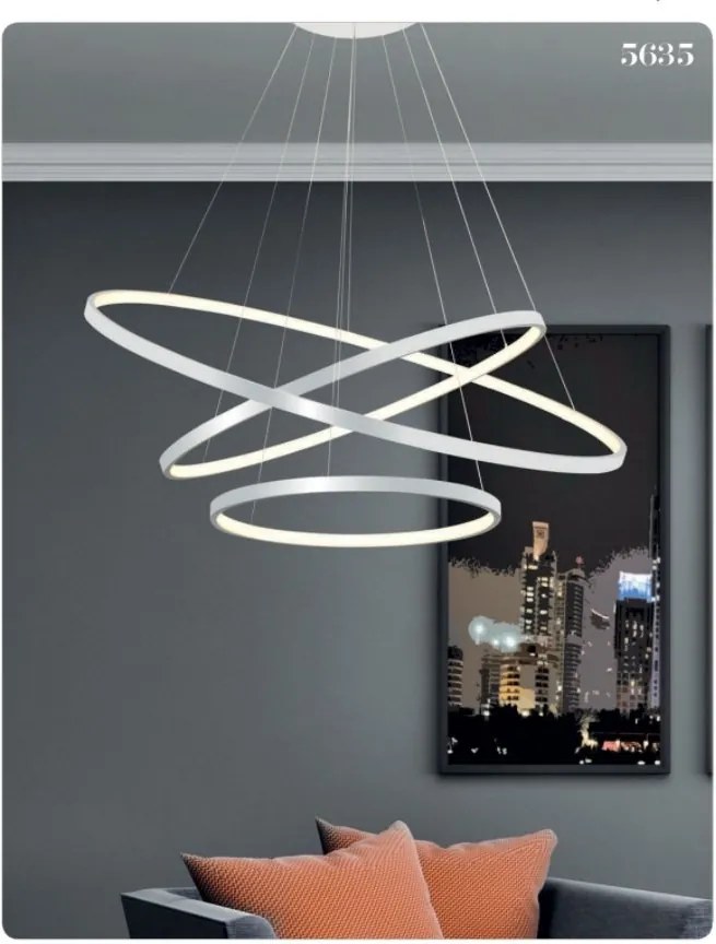 Závěsné LED svítidlo Ozcan 5635-3A chrome