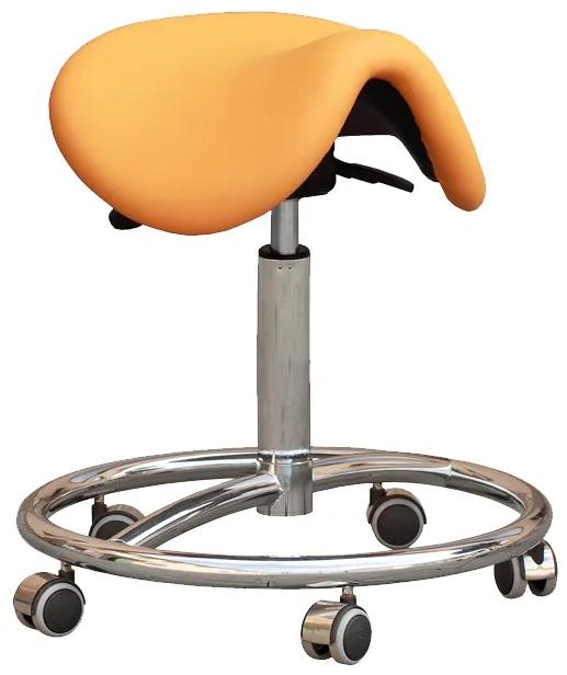 KOVONAX Ordinační stolička Cline K Čalounění: Zdravotnická koženka URBAN, Barva látky: URBAN 94003, Povrchová úprava (barva): Chrom