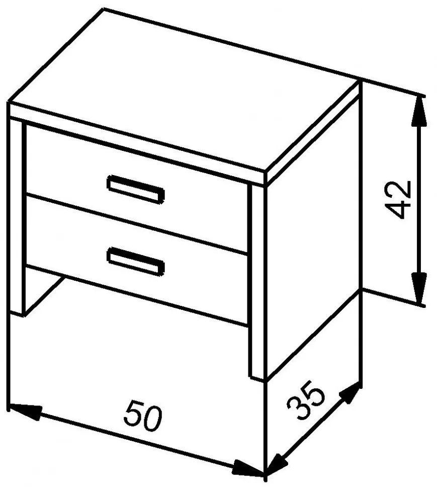 MRAVA, s.r.o. Noční stolek TNS 4