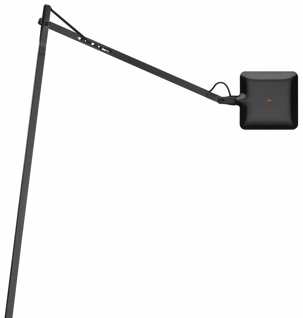 Flos Kelvin LED Floor, černá stojací lampa pro čtení, 8W LED 3000K, 110+67cm