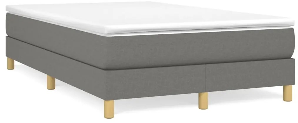 Box spring postel s matrací tmavě šedá 120x190 cm textil 3269665