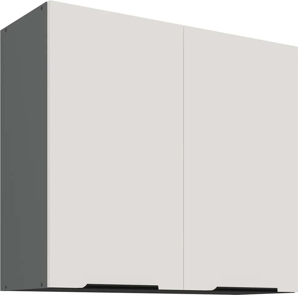 ARIA aw | horní skříňka 80 G-72 2F policová | 80 cm | ANTI FINGERPRINT povrch | antracit/bílá